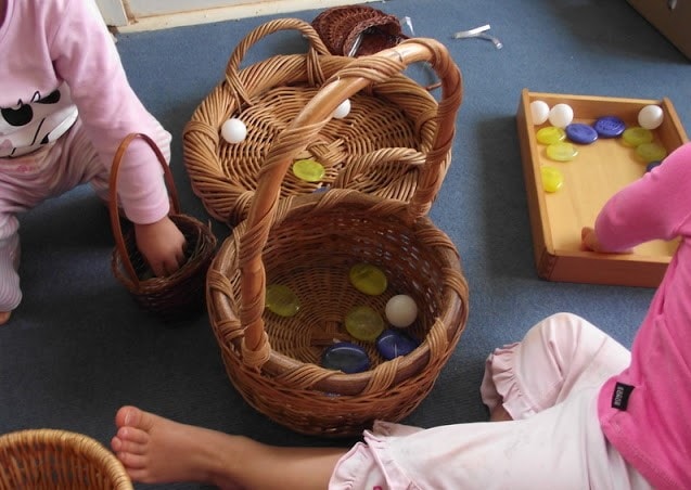 Basket Creativity….toddler style! - The Empowered Educator