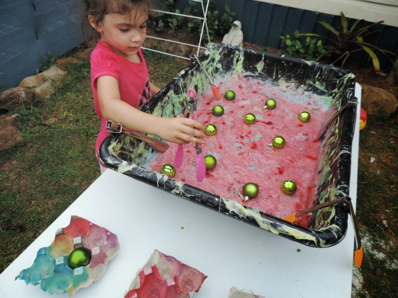 How to make Soapy Sensory Slime for Christmas Play!