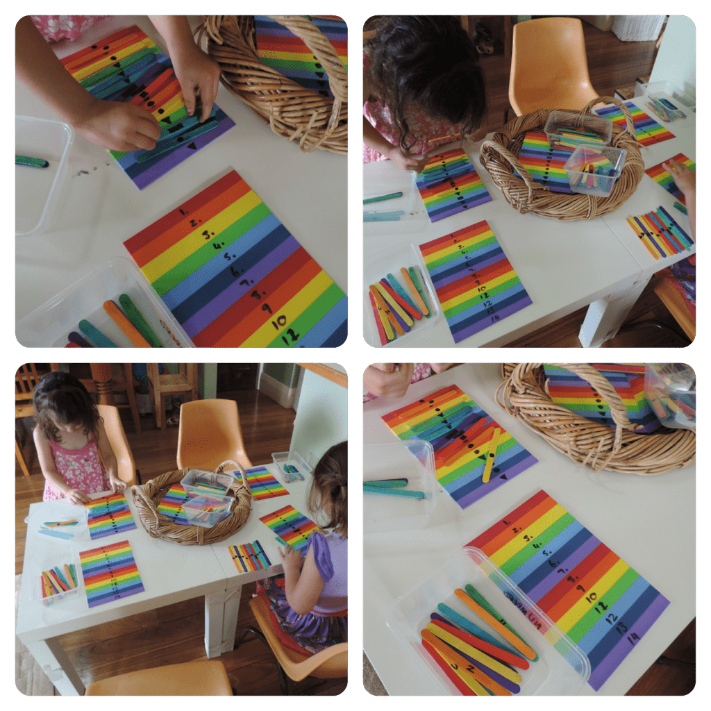 Rainbow colour & number sort and sequence game - Easy DIY! - The ...