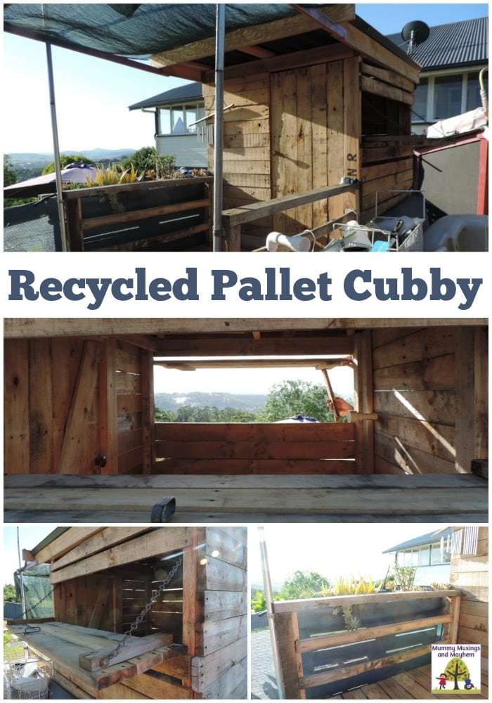 Recycled Pallet Backyard Cubby - The Empowered Educator