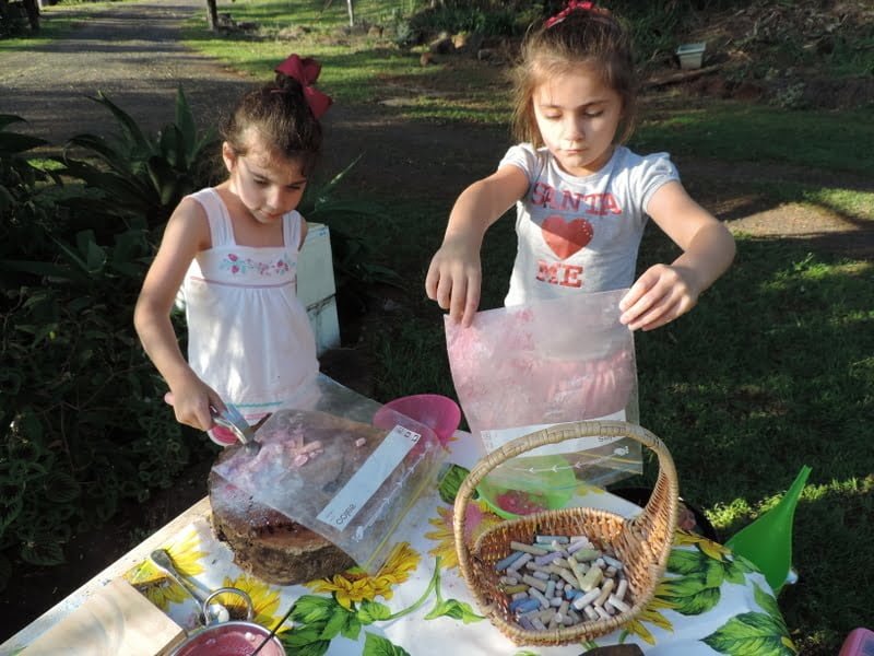 Chalk paint - make your own for fine motor and sensory play.