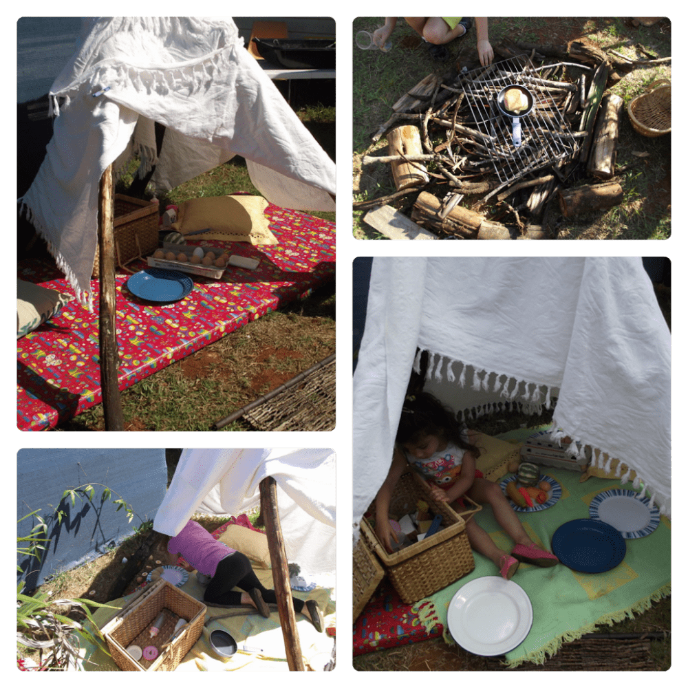 How to use open ended play materials & loose parts outdoors.