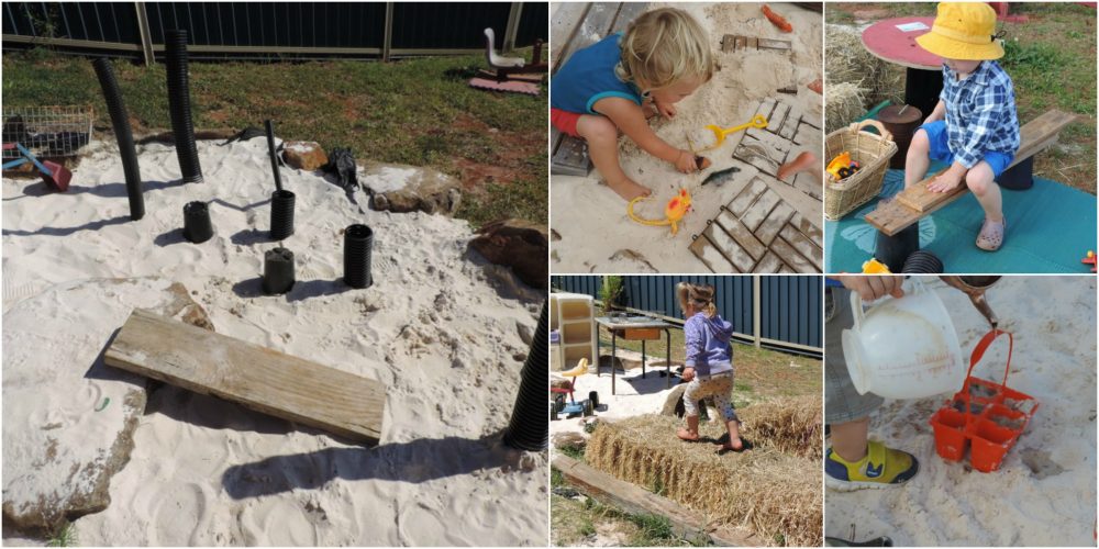 How to use open ended play materials & loose parts outdoors.