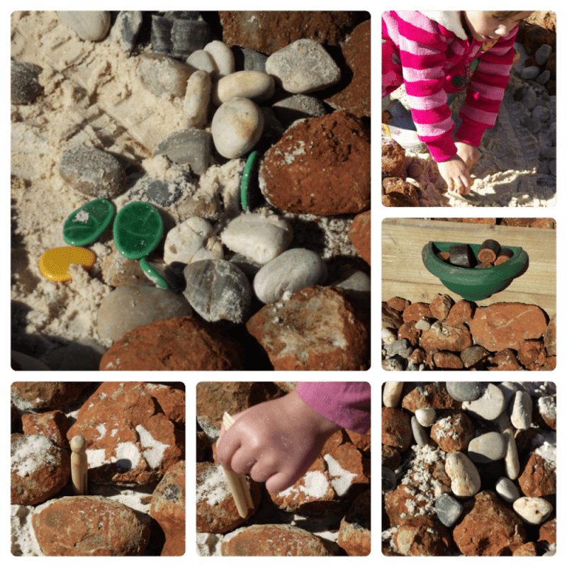 How to use open ended play materials & loose parts outdoors.