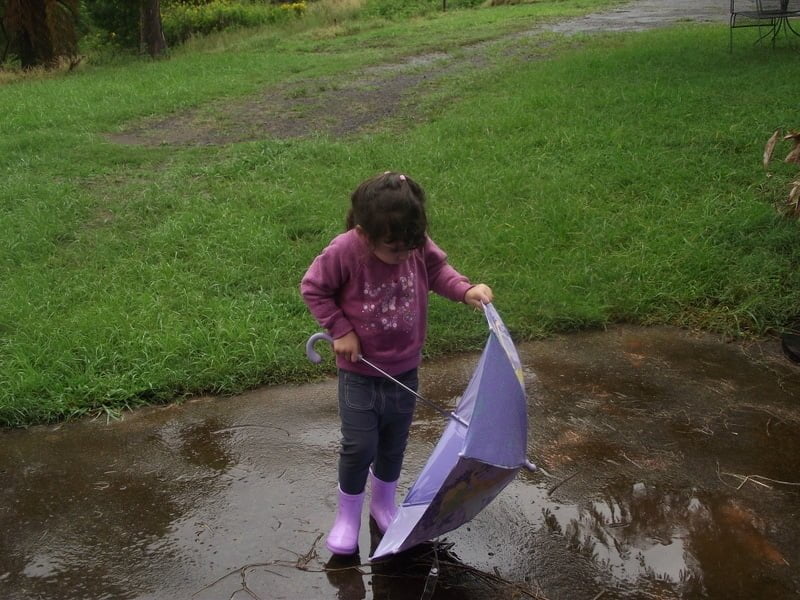 20 easy ideas to encourage outdoor rainy day play - Free E-book available