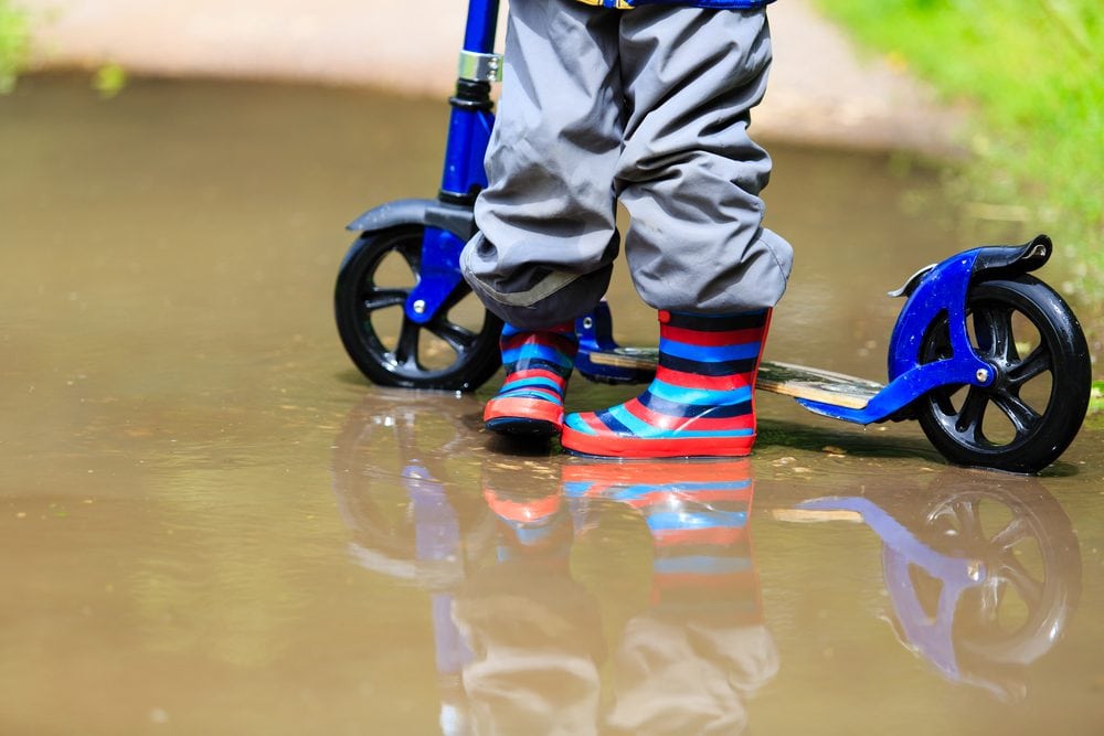 20 easy ideas to encourage outdoor rainy day play - Free E-book available