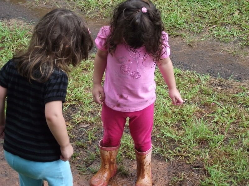 20 easy ideas to encourage outdoor rainy day play - Free E-book available