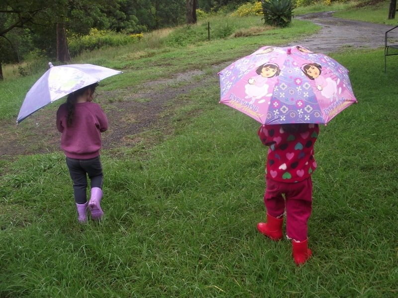 20 easy ideas to encourage outdoor rainy day play - Free E-book available