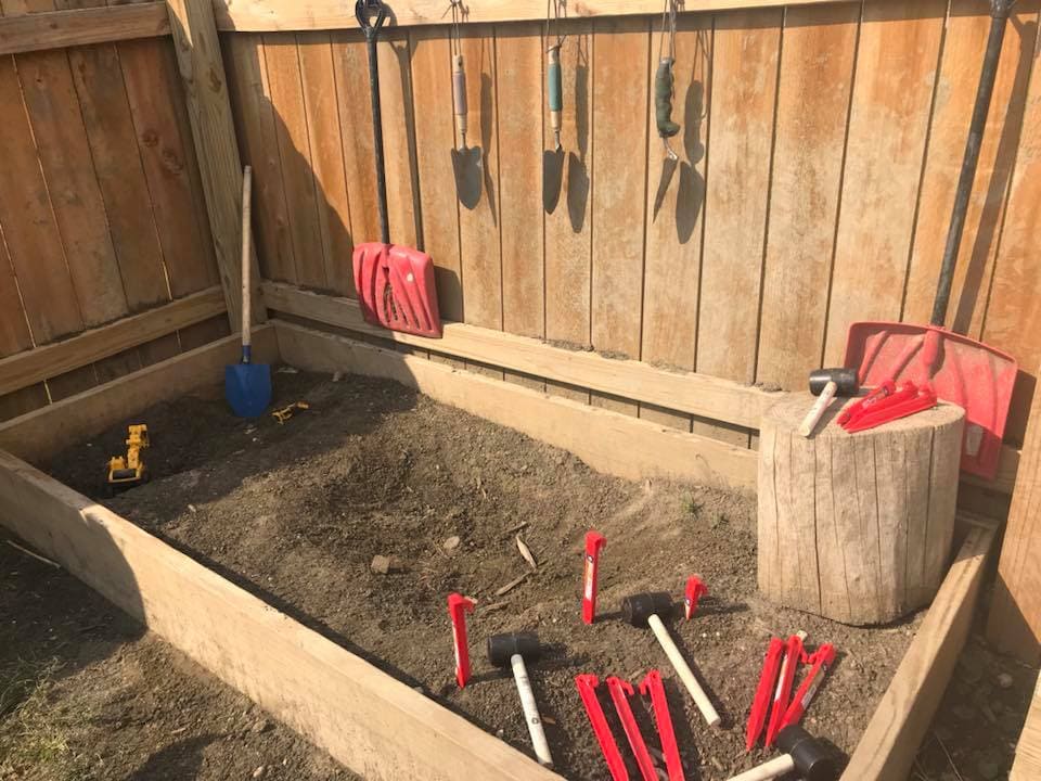 Simple Sand, Mud Kitchen and Digging Play Spaces for Children