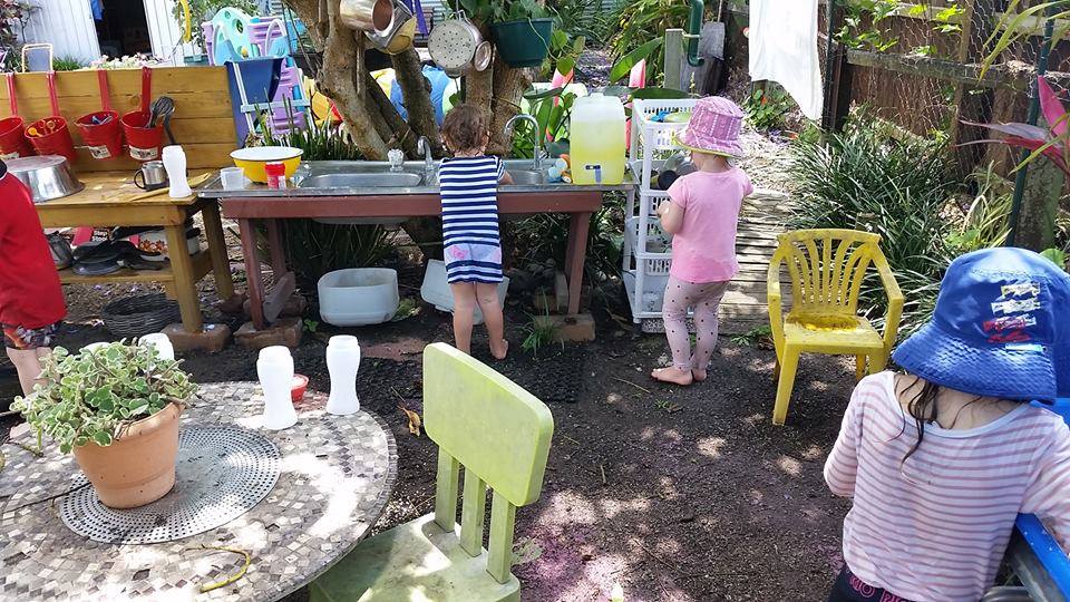 Simple Sand, Mud Kitchen and Digging Play Spaces for Children