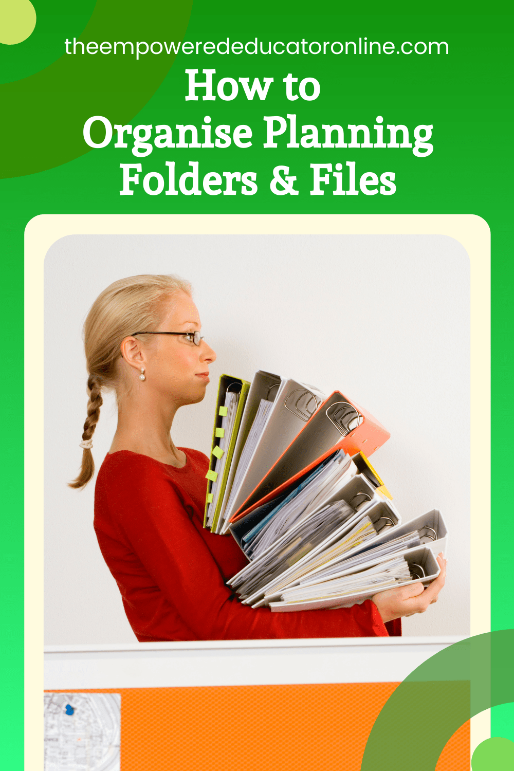 Organising planning folders and files for early childhood educators.