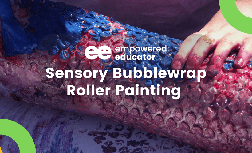 DIY Sensory Bubblewrap Roller Painting – With Tips to modify for SPD ...