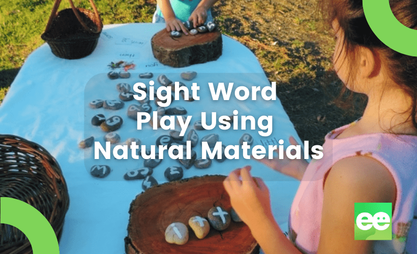 Learning Sight Words Outdoors with Stones