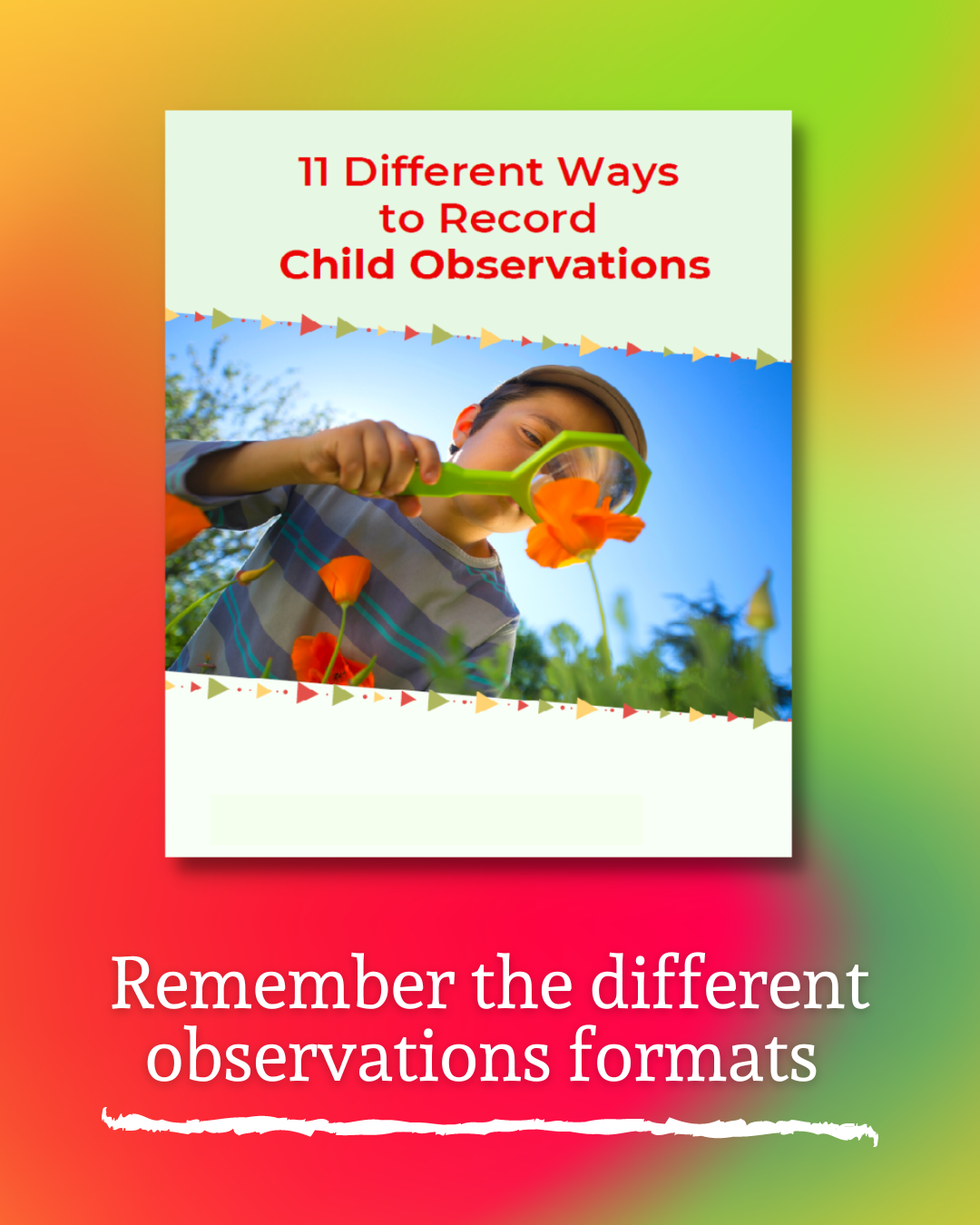 EE FREEBIE_11 Different Ways to Record Observations - The Empowered ...