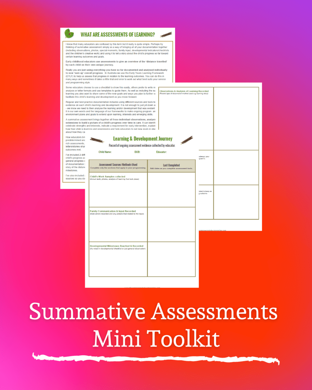 Summative Assessments Mini Toolkit - The Empowered Educator