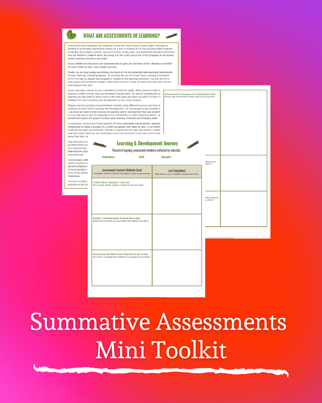 Summative Assessments Mini Toolkit - The Empowered Educator